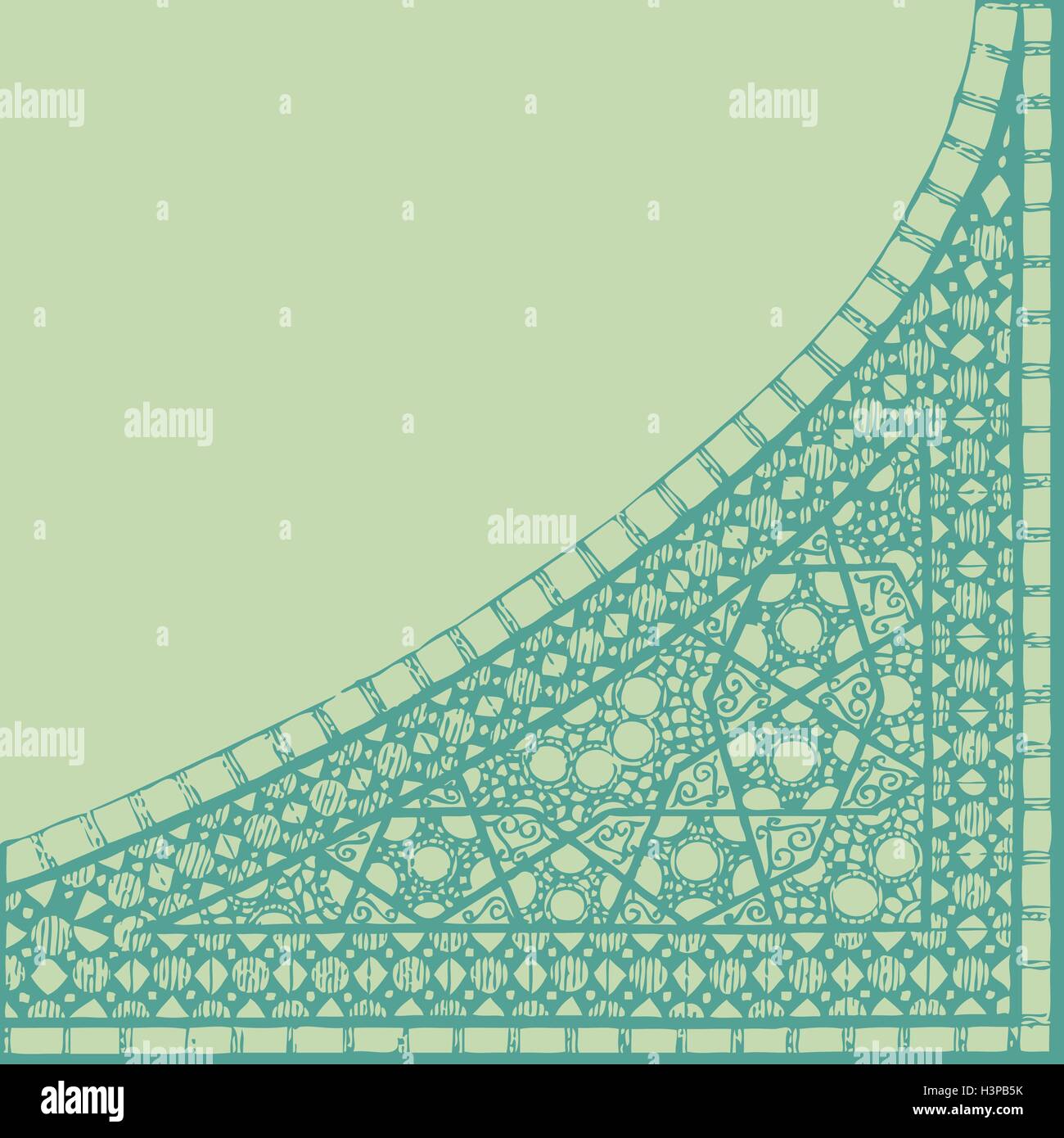 Geometric corner frame pattern ethnic tile colorful abstract background ...