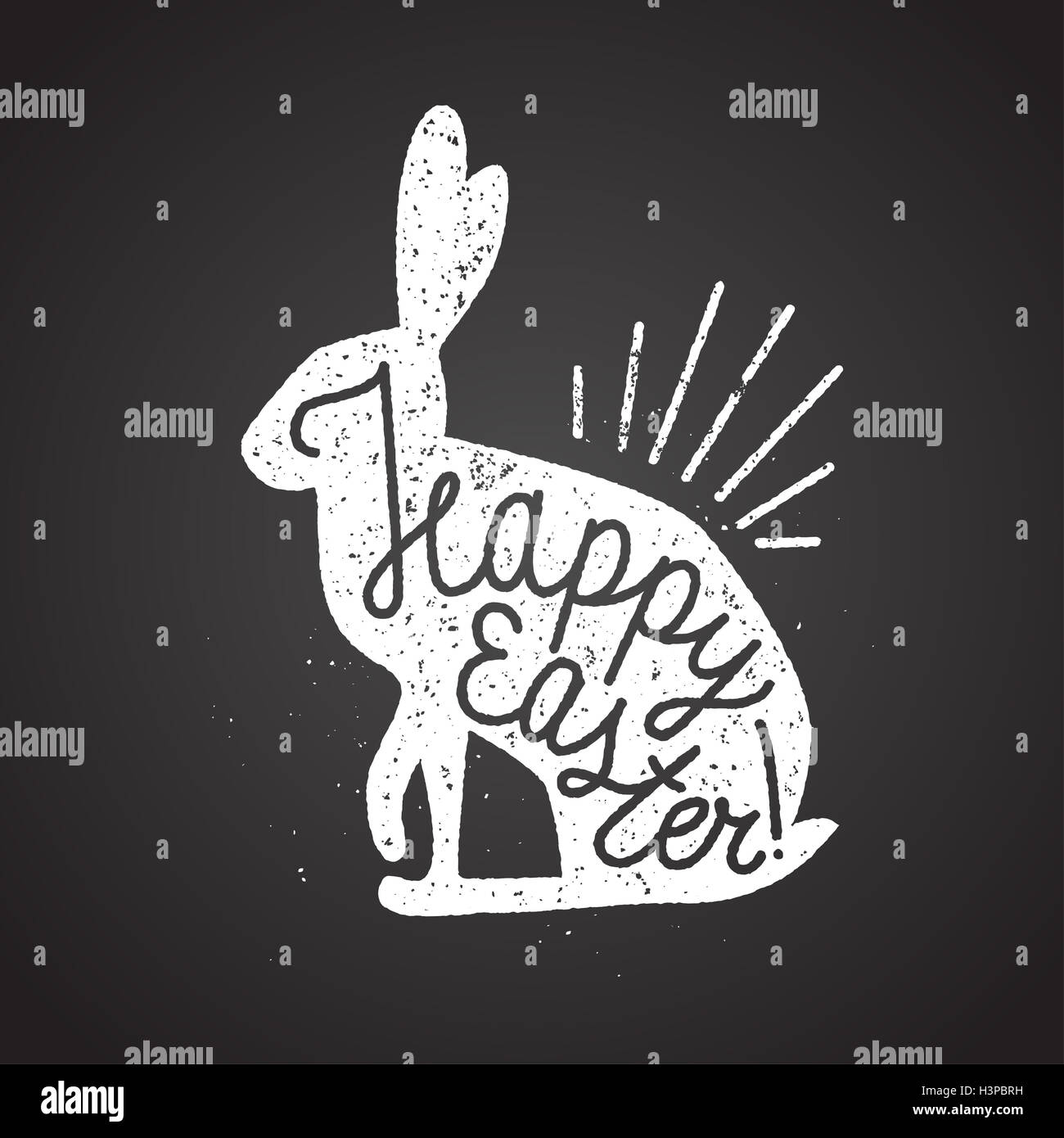 easter rabbit rubber stamp. vector illustration Stock Photo - Alamy