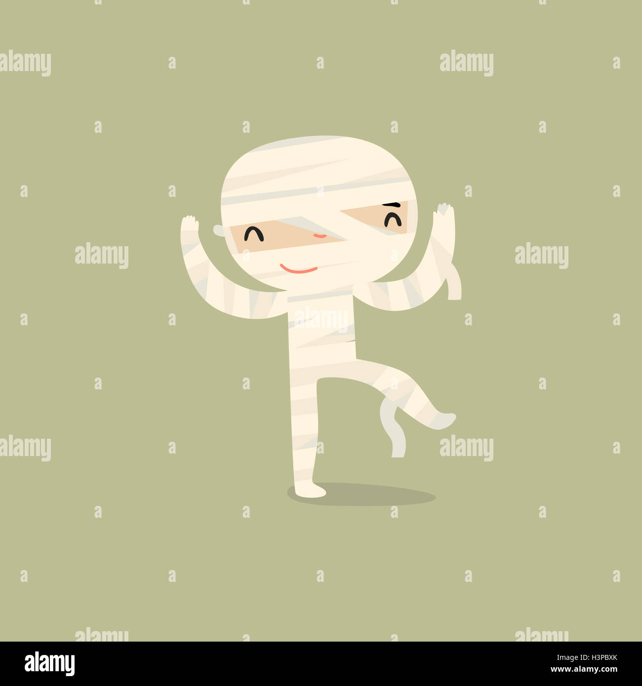 Halloween kid mummy. cute vector character Stock Photo - Alamy