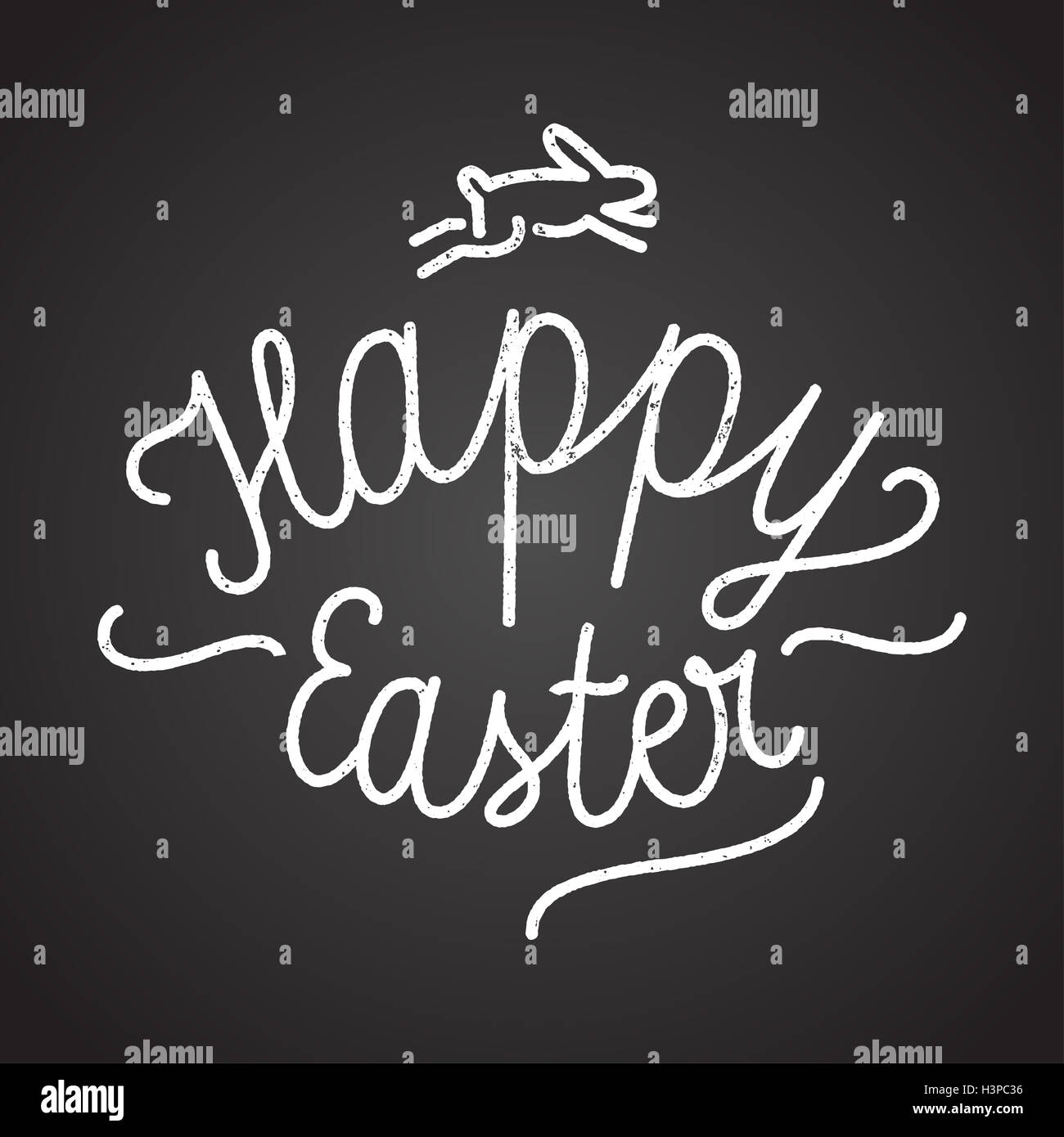easter label. handwritten calligraphy on chalkboard. vector ...