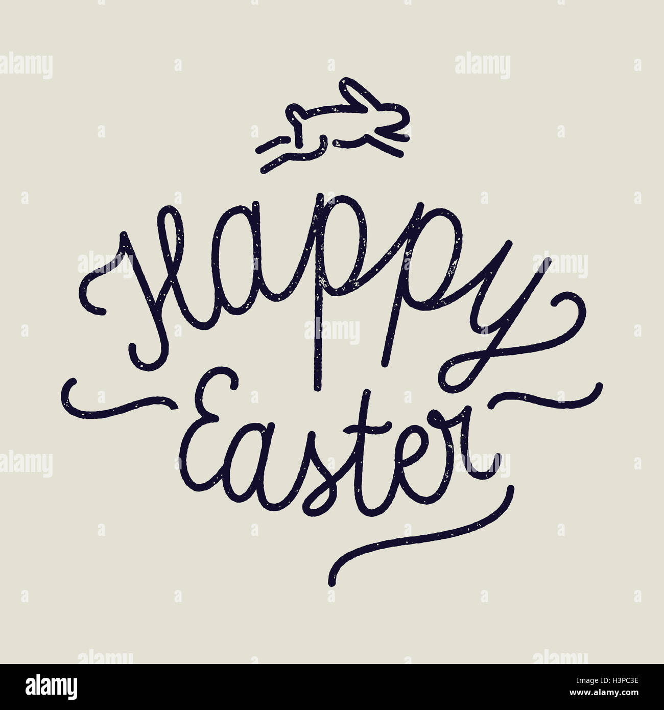 easter handwriting. rusty callygraphy label Stock Photo - Alamy