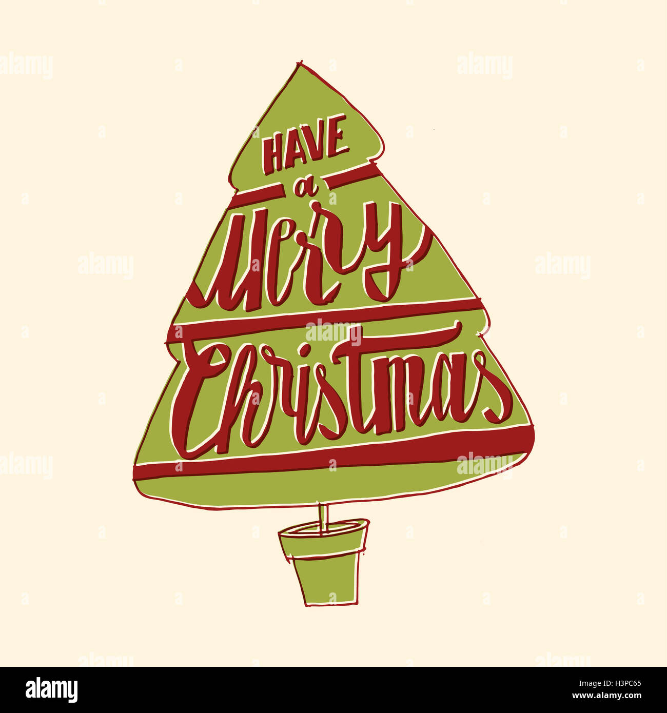 christmas tree calligraphy Stock Photo - Alamy