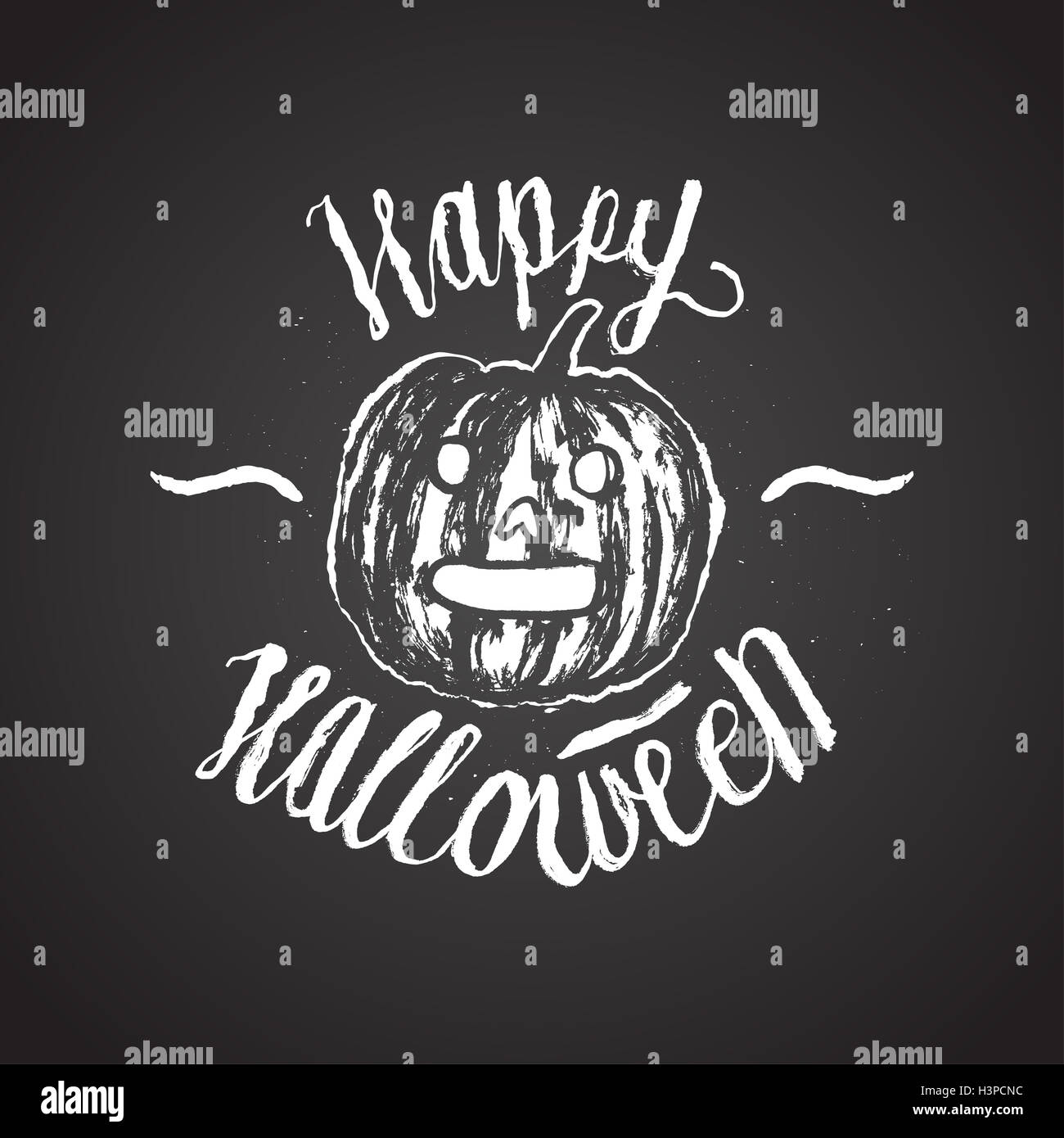 halloween sign calligraphy. scary pumpkin vector Stock Photo - Alamy