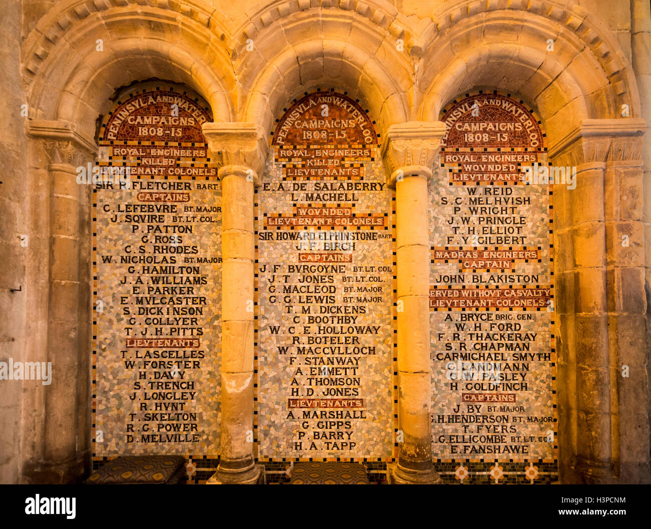 War memorial stone plaque in Rochester Cathedral, Rochester, Kent, UK ...
