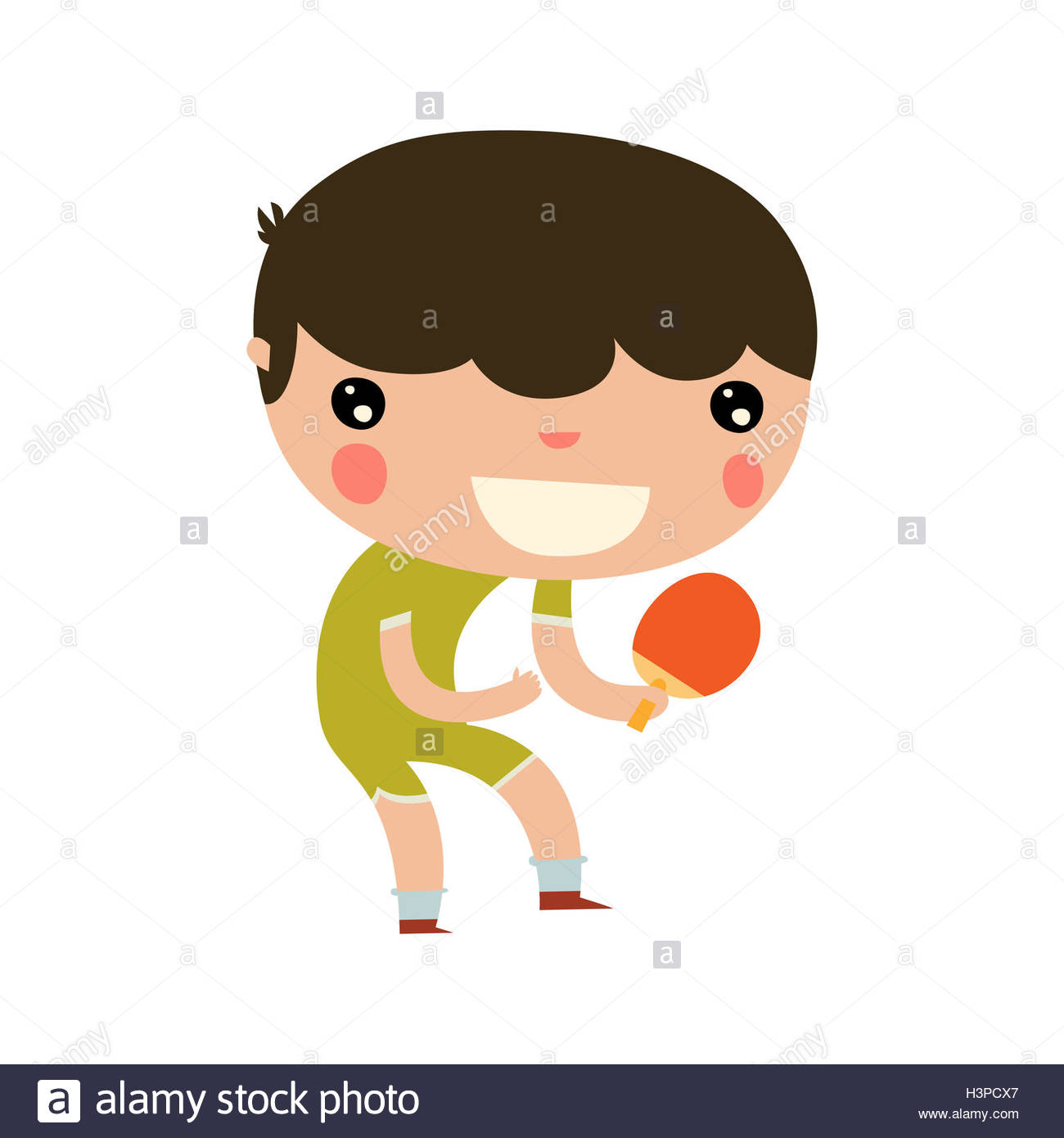 Cartoon Ping Pong Paddle Ball High Resolution Stock Photography and ...