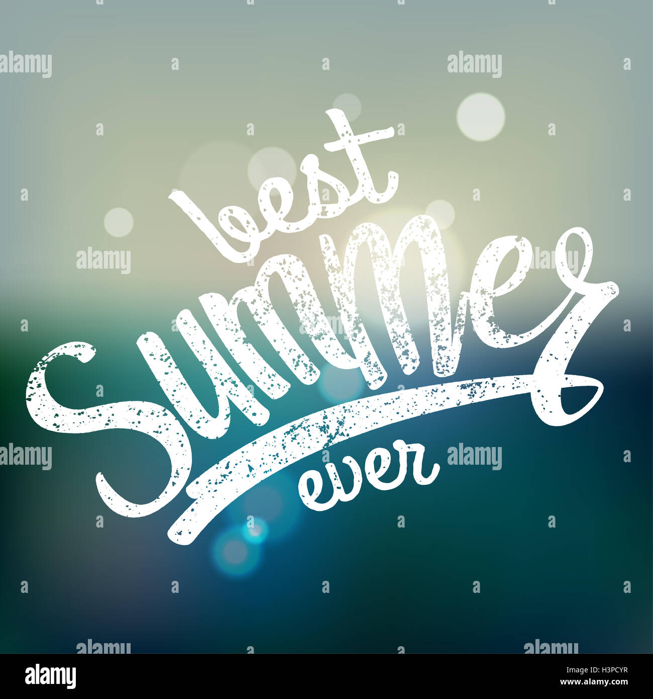best summer ever. handwriting calligraphy. vector illustration Stock ...