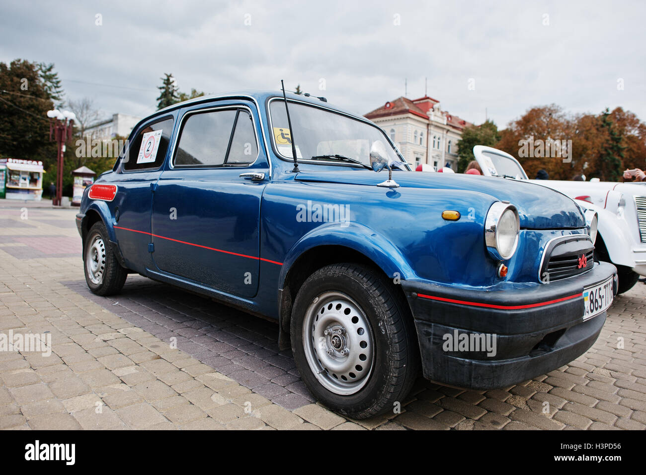 Tarnopol, Ukraine - October 09, 2016: Classic retro car ZAZ Zaporozhets ...
