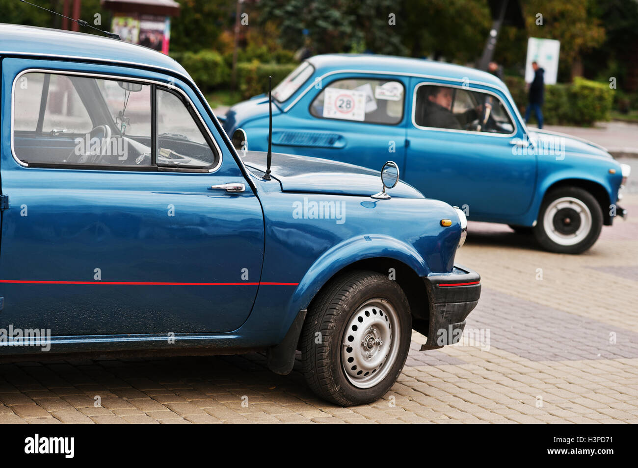 Tarnopol, Ukraine - October 09, 2016: Two classic retro car ZAZ ...