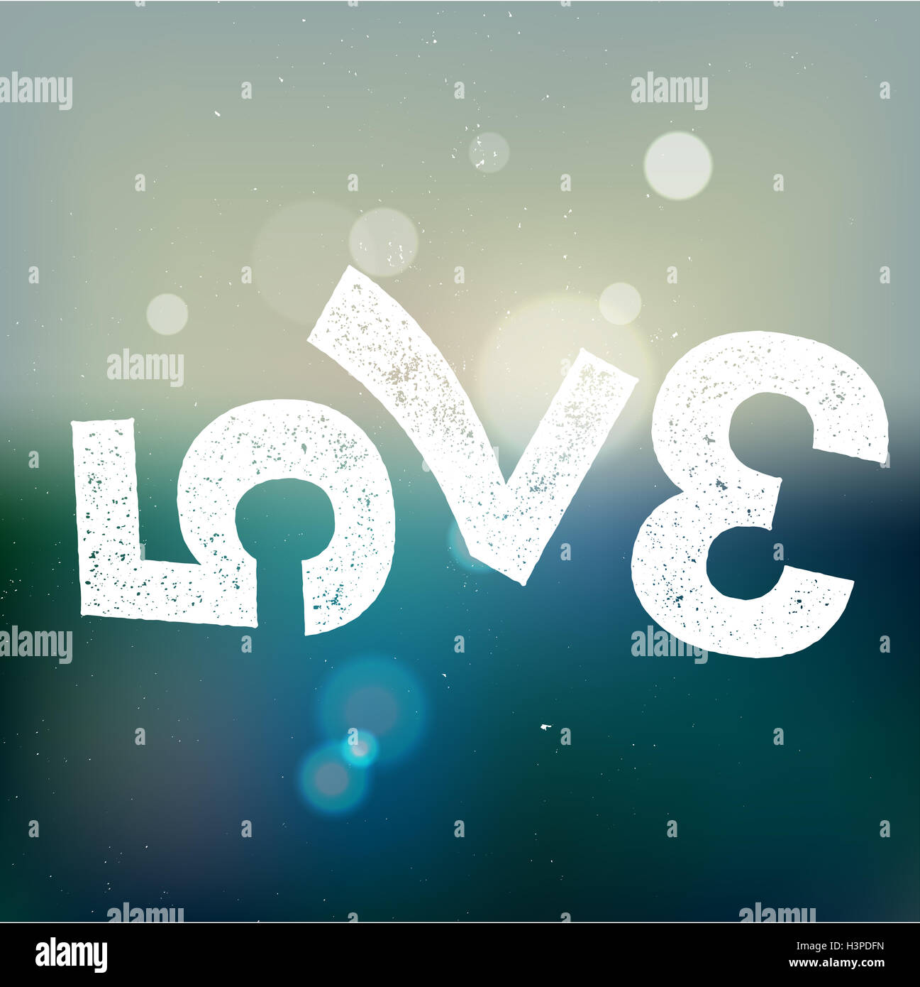 love number sign. blurred background. vector illustration Stock Photo ...