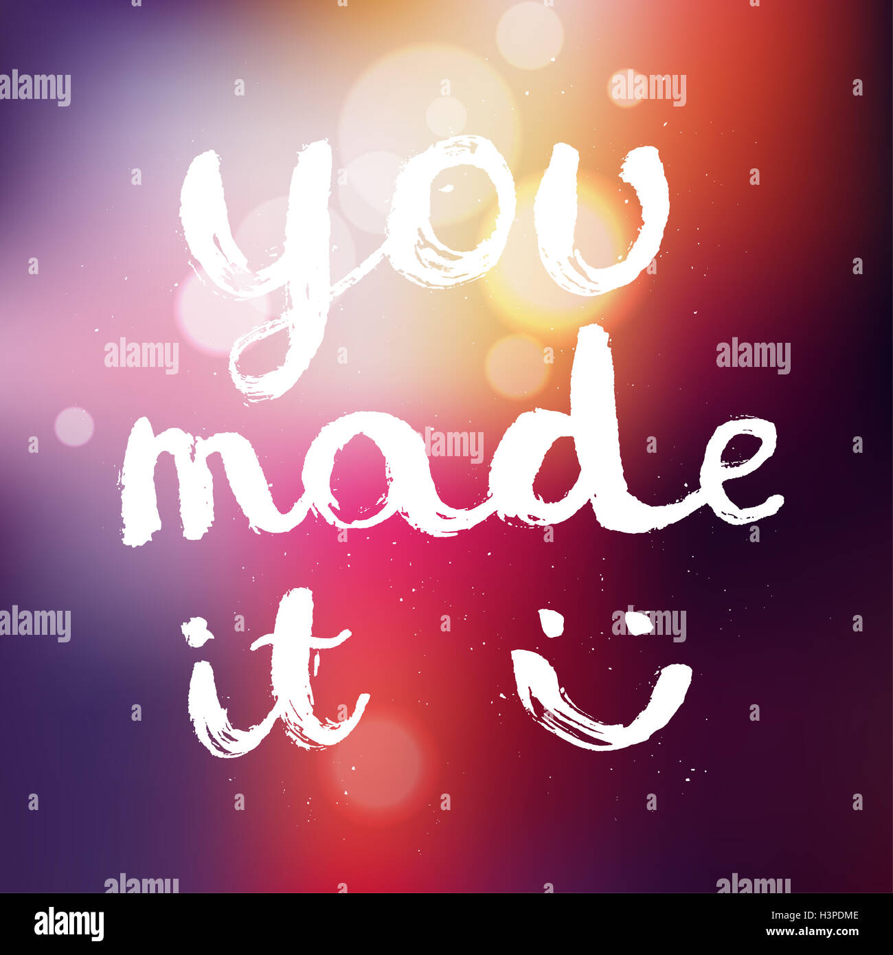 you made it calligrapy. congratulations lettering. vector illustration ...
