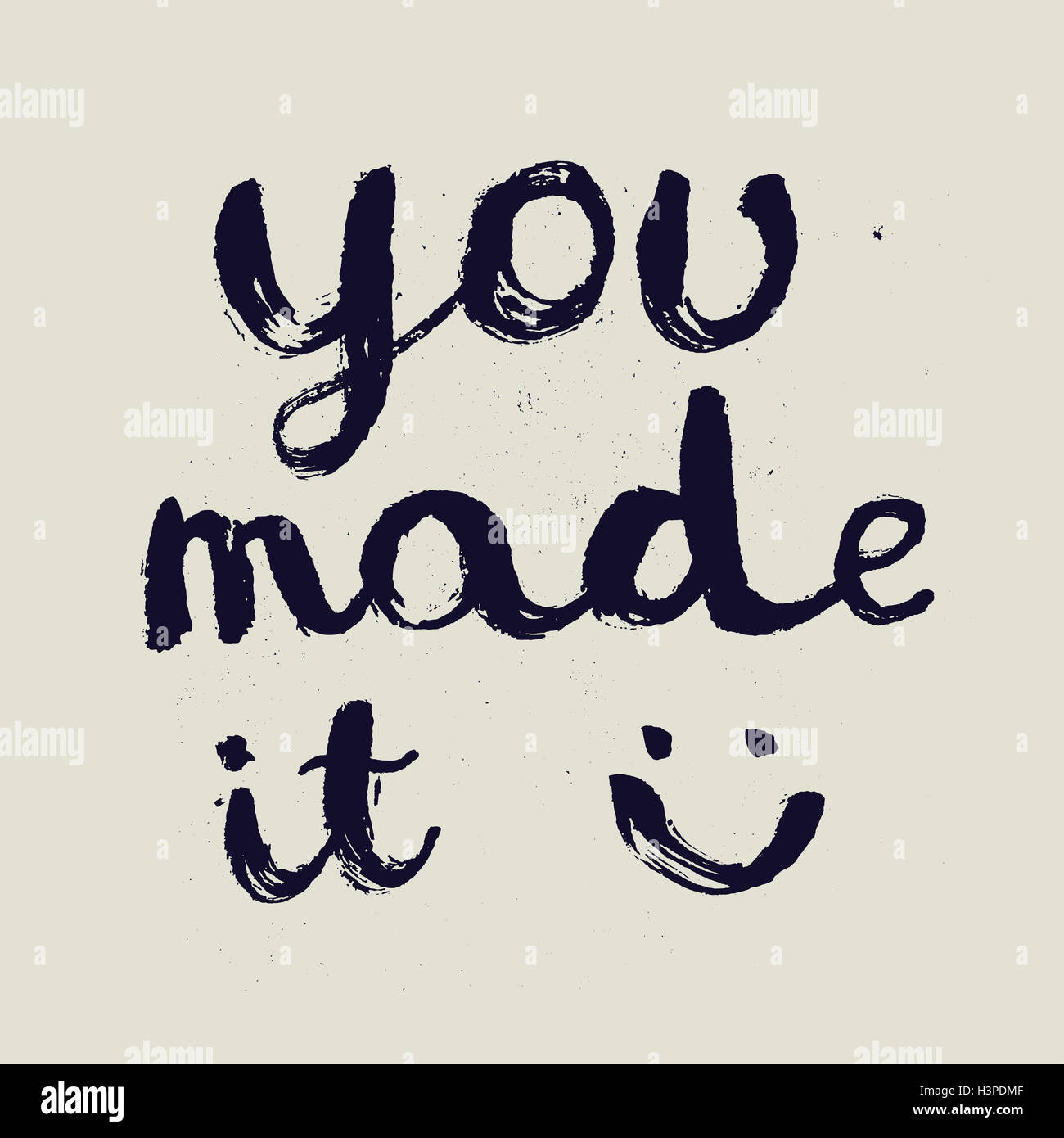 you made it. congratulations calligraphy. vector illustration Stock ...
