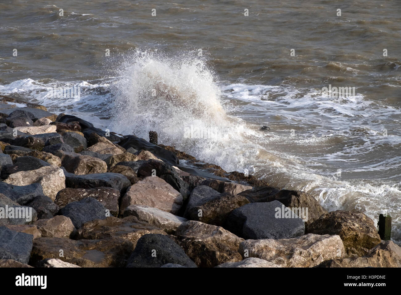 Rock armour coastal defences Bawdsey Suffolk UK Stock Photo - Alamy