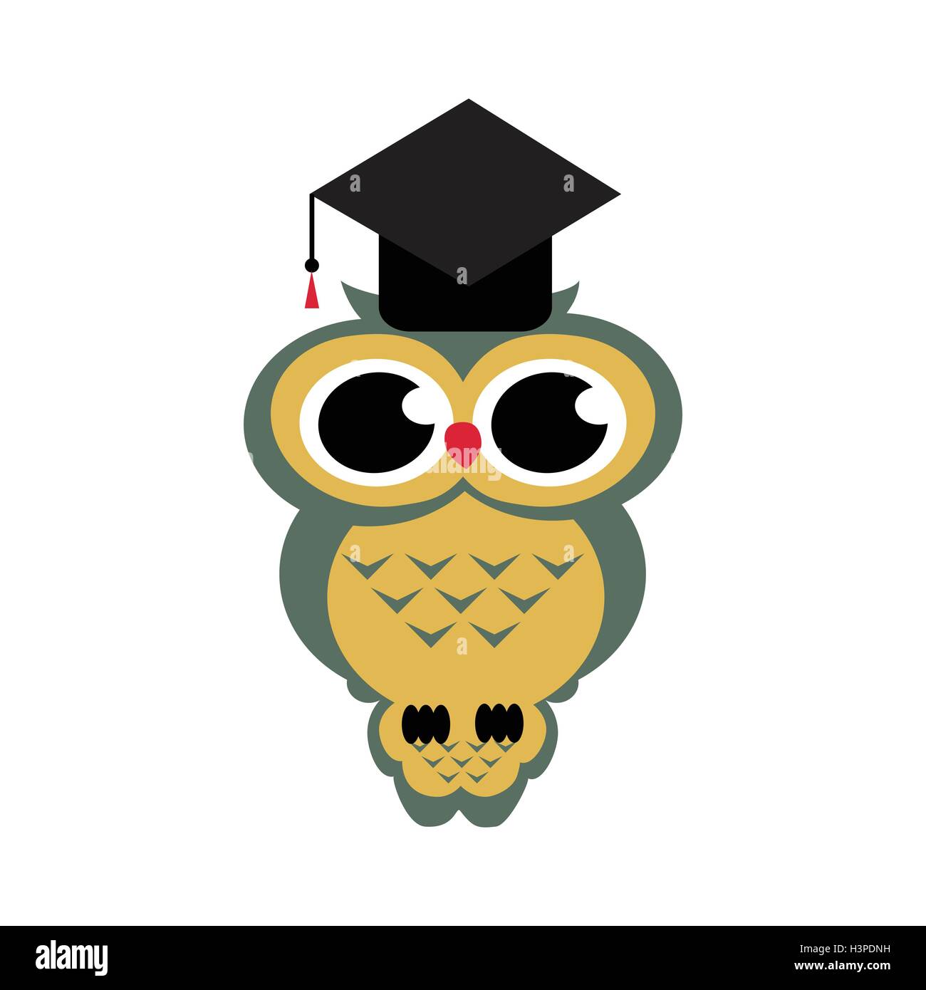 Vector owl graduation on the isolated background. Cartoon illustration ...