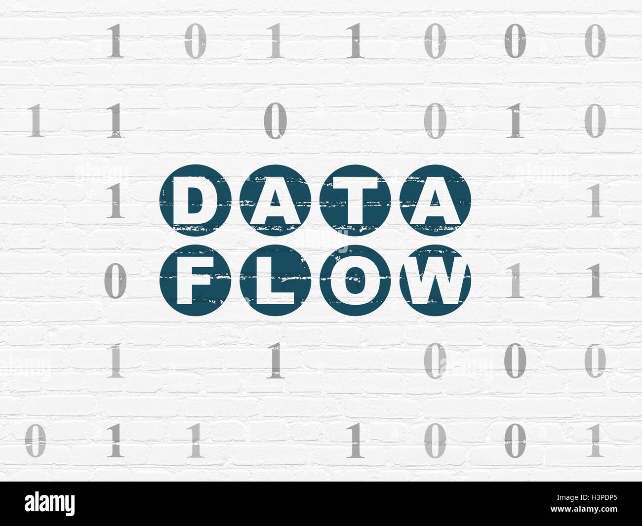Data concept: Data Flow on wall background Stock Photo - Alamy