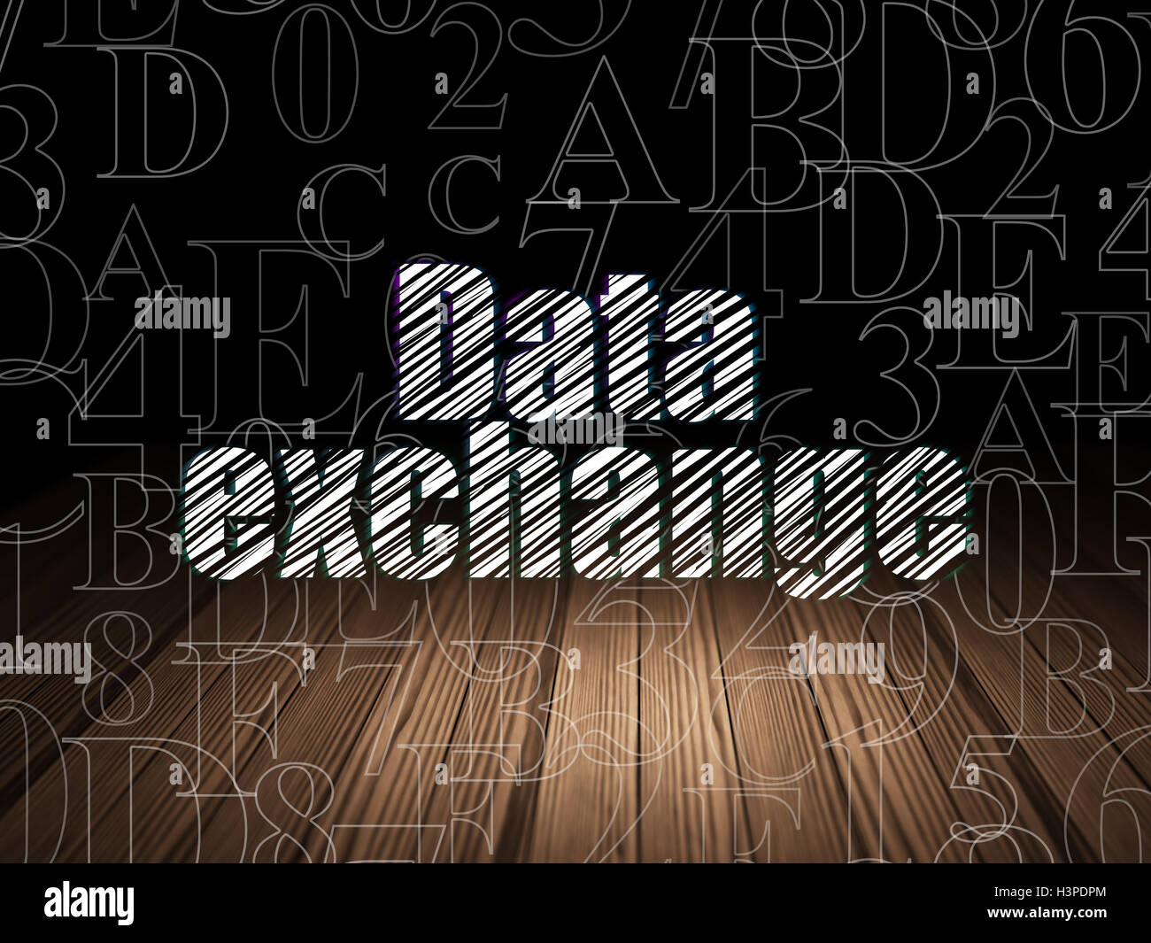 Information concept: Data Exchange in grunge dark room Stock Photo - Alamy