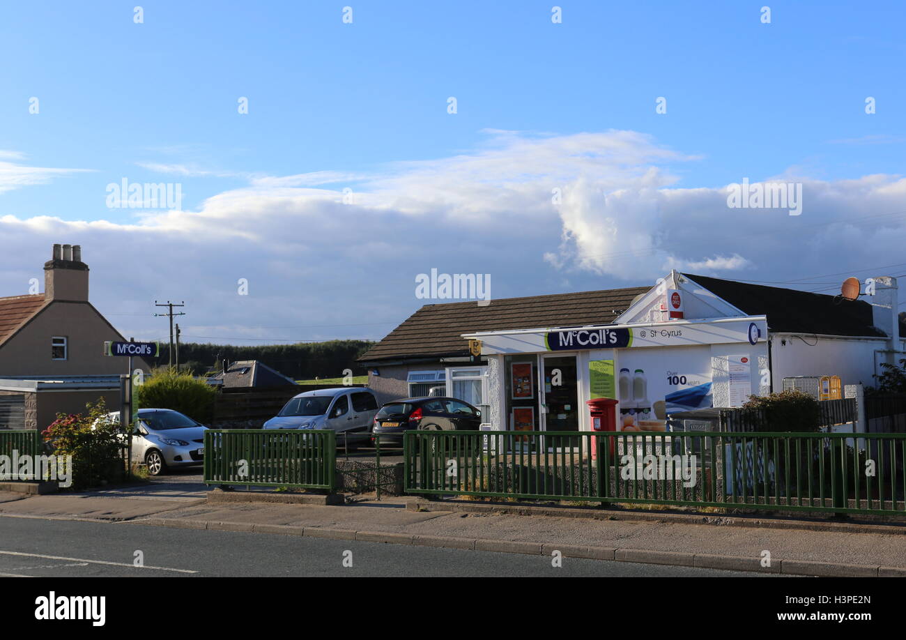 Exterior of St Cyrus village store Scotland October 2016 Stock Photo ...