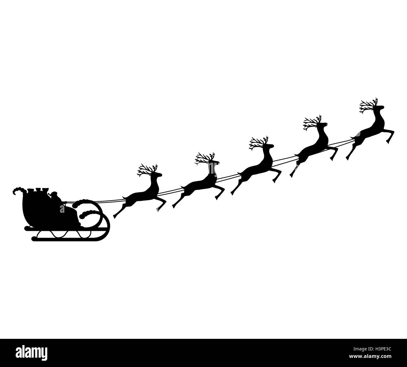 Rides his reindeer sleigh Cut Out Stock Images & Pictures - Alamy