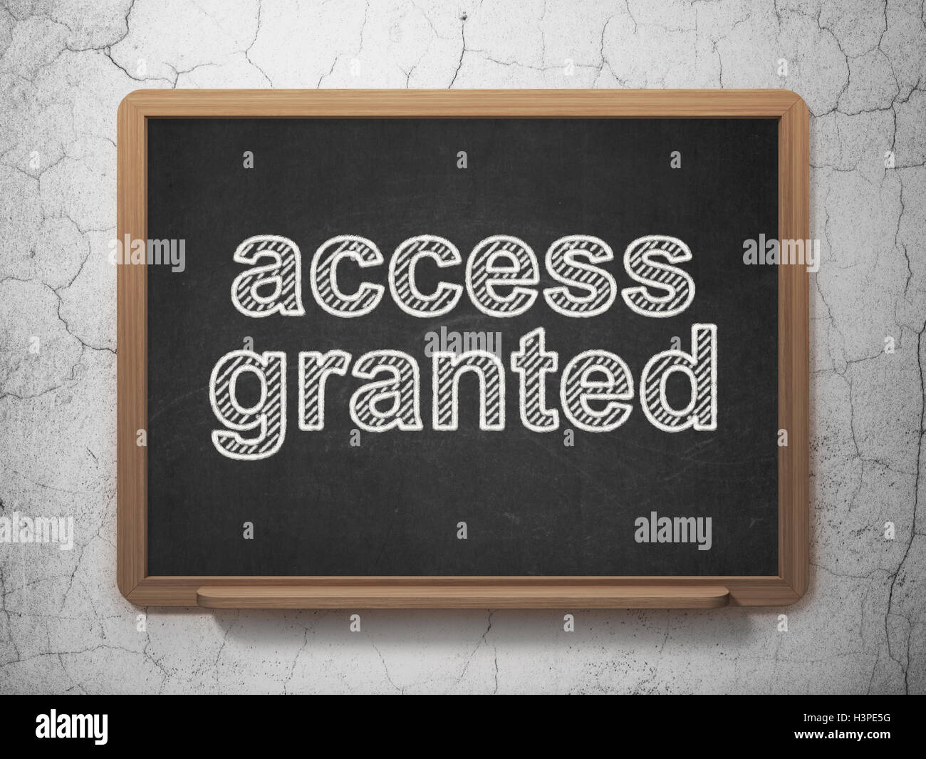 Safety concept: Access Granted on chalkboard background Stock Photo - Alamy