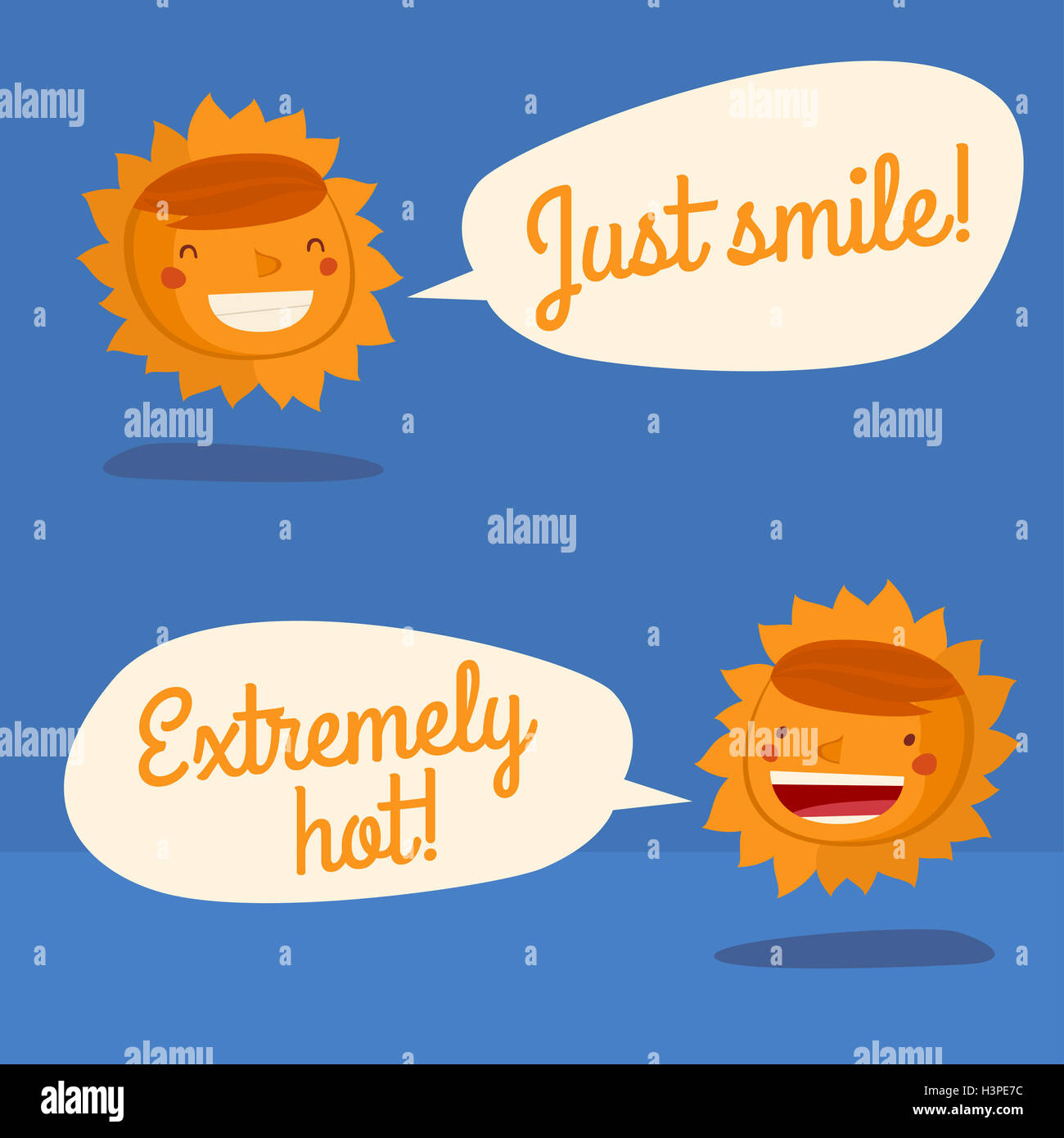 sun character talking. sun weather forecast charater isolated. vector ...