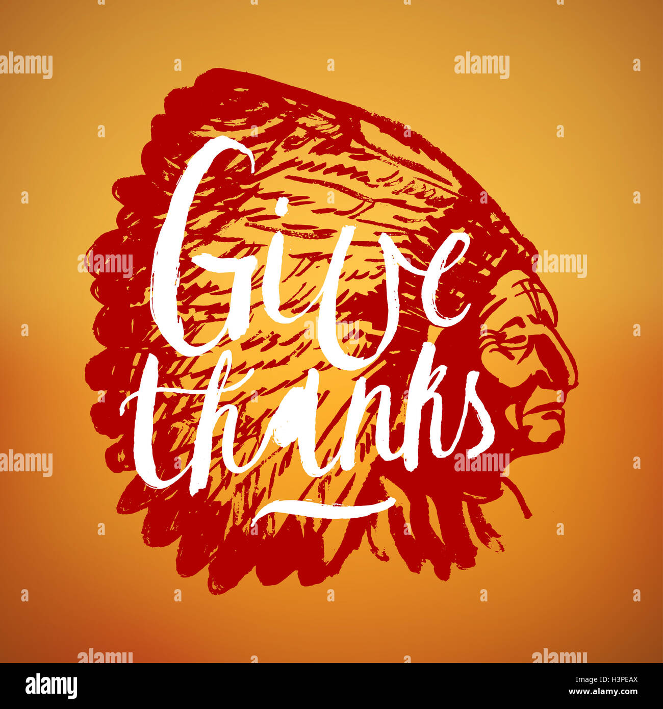 Give thanks lettering vector hi-res stock photography and images - Alamy