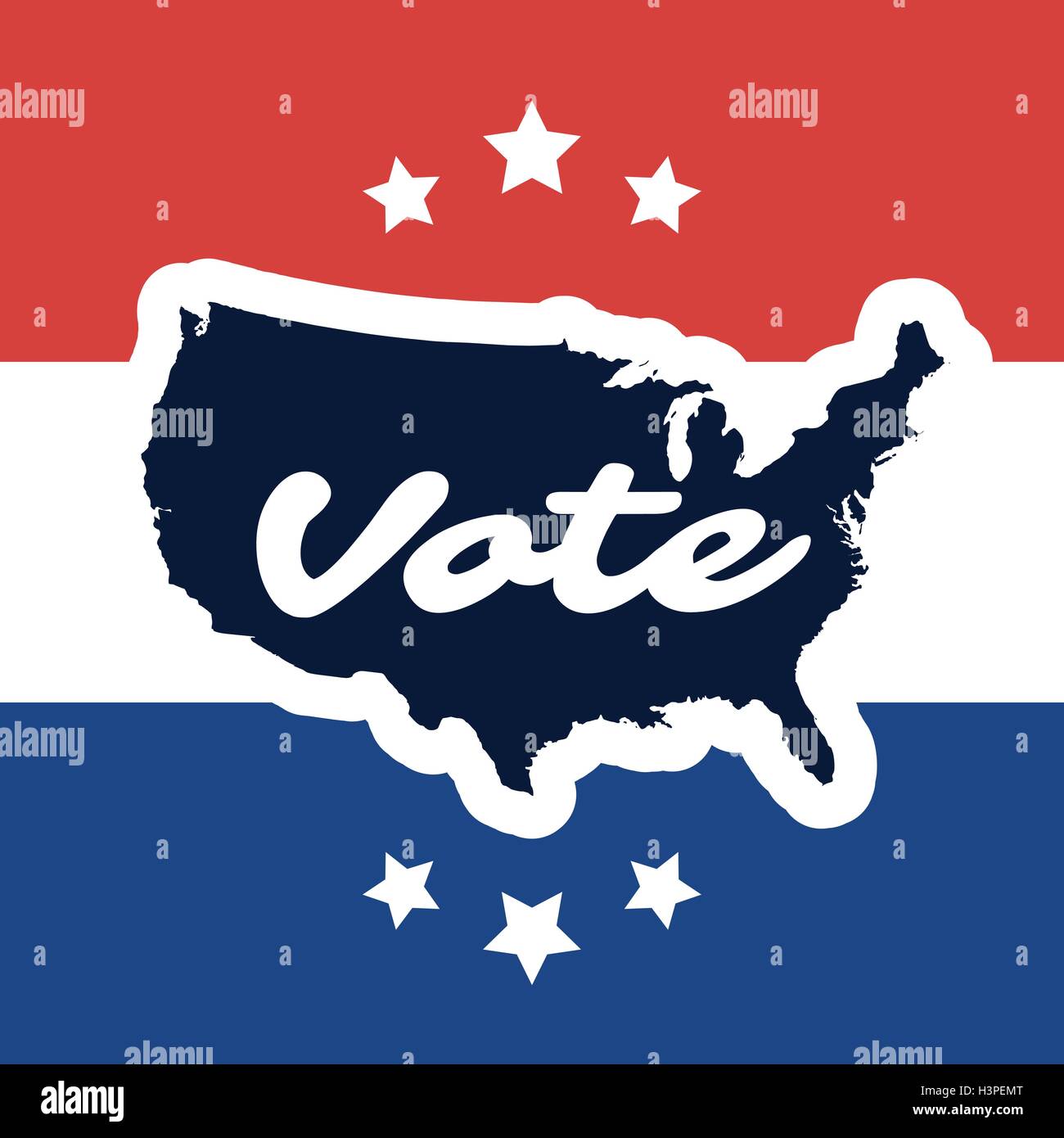 USA Voting Design Concept with Map Stock Vector Image & Art - Alamy