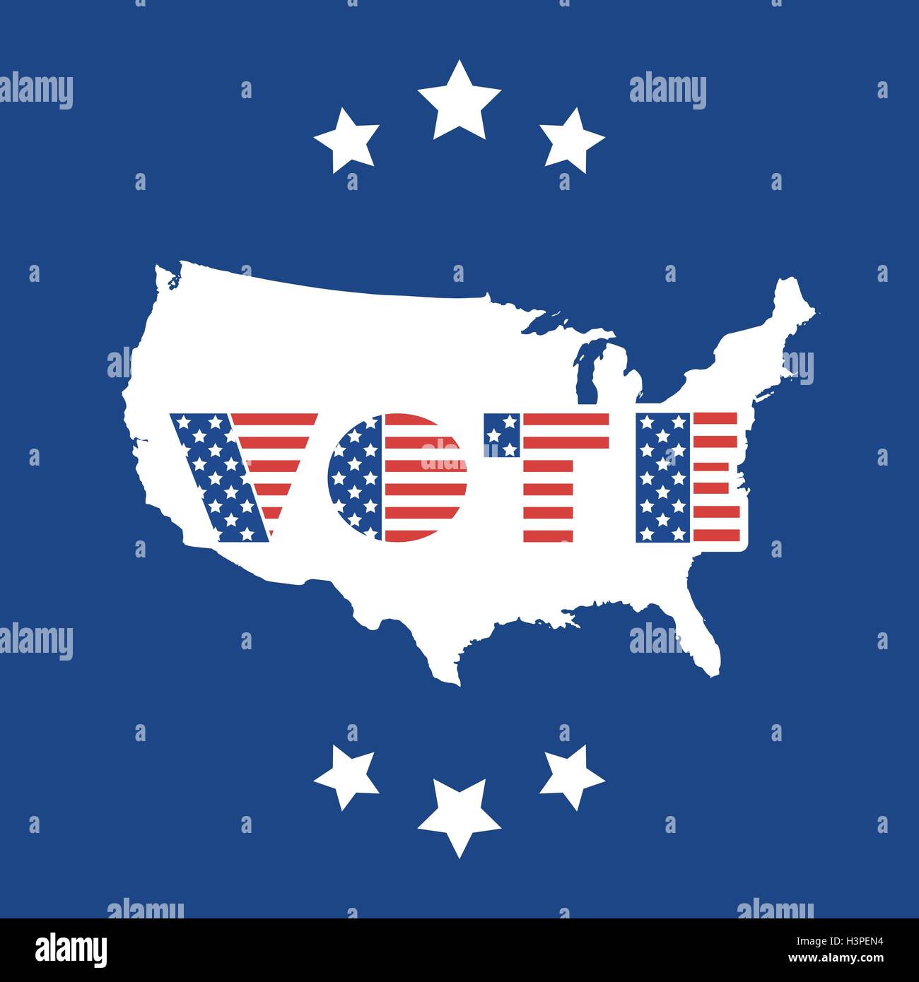 USA Voting Design Concept with Map Stock Vector Image & Art - Alamy