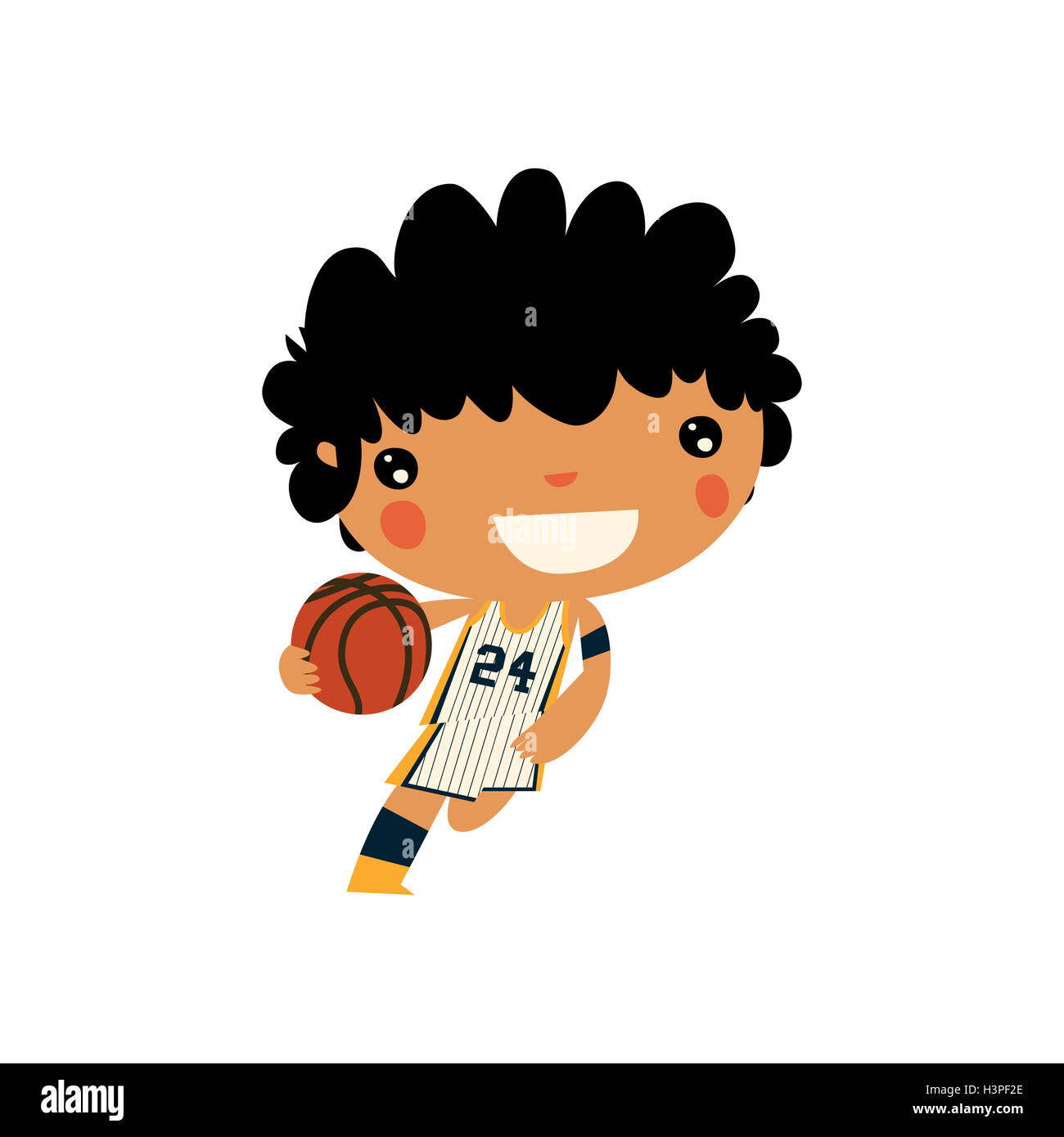 Boy basketball player cartoon illustration hi-res stock photography and ...