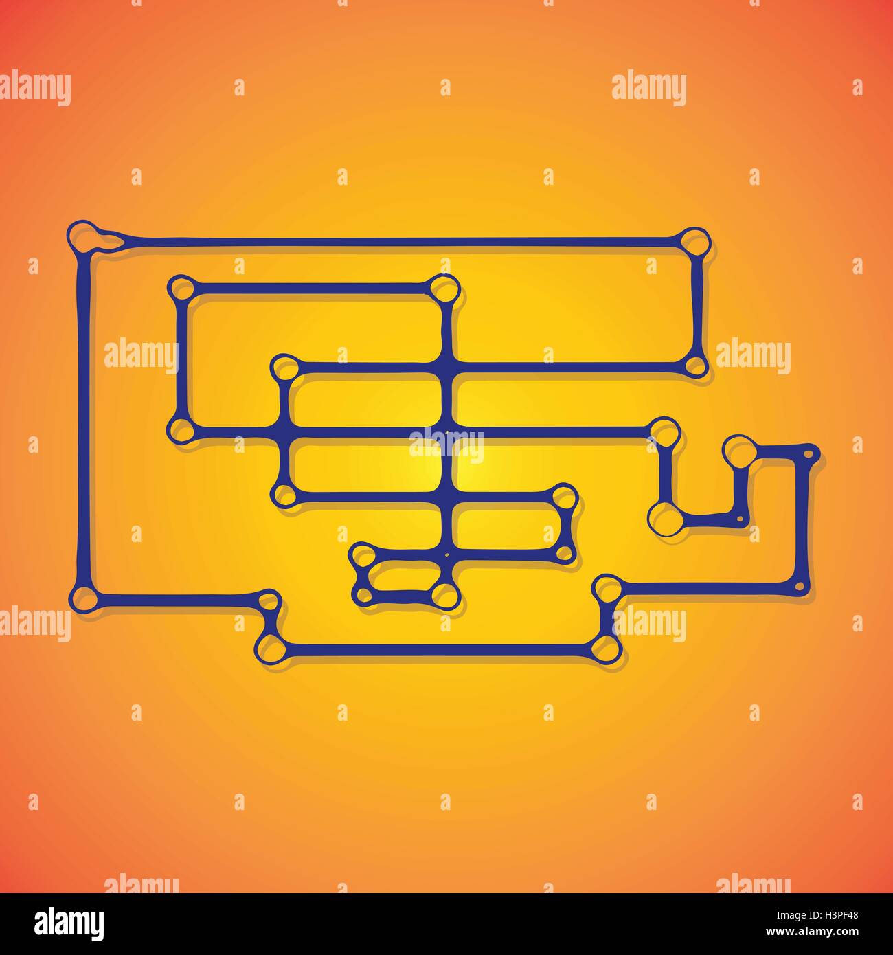 Mechanical schemes, vector engineering drawing with geometric parts ...