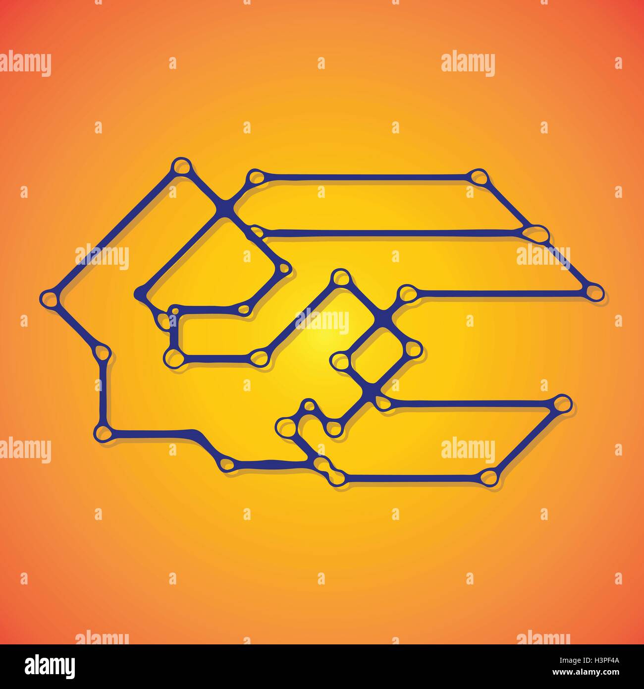 Mechanical schemes, vector engineering drawing with geometric parts ...