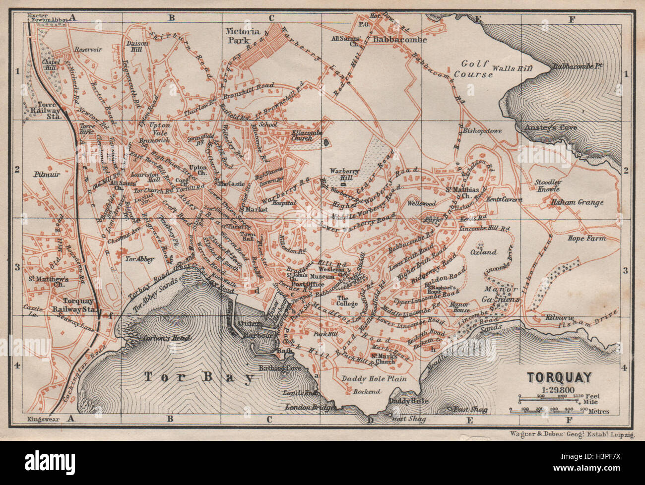 Map of torquay hi-res stock photography and images - Alamy
