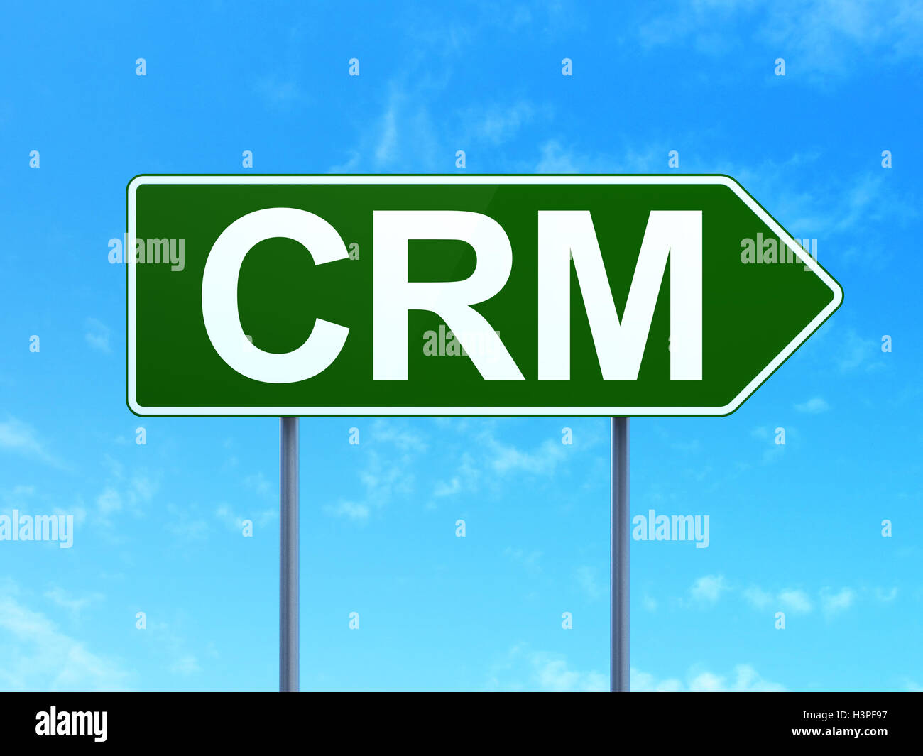 Finance concept: CRM on road sign background Stock Photo - Alamy