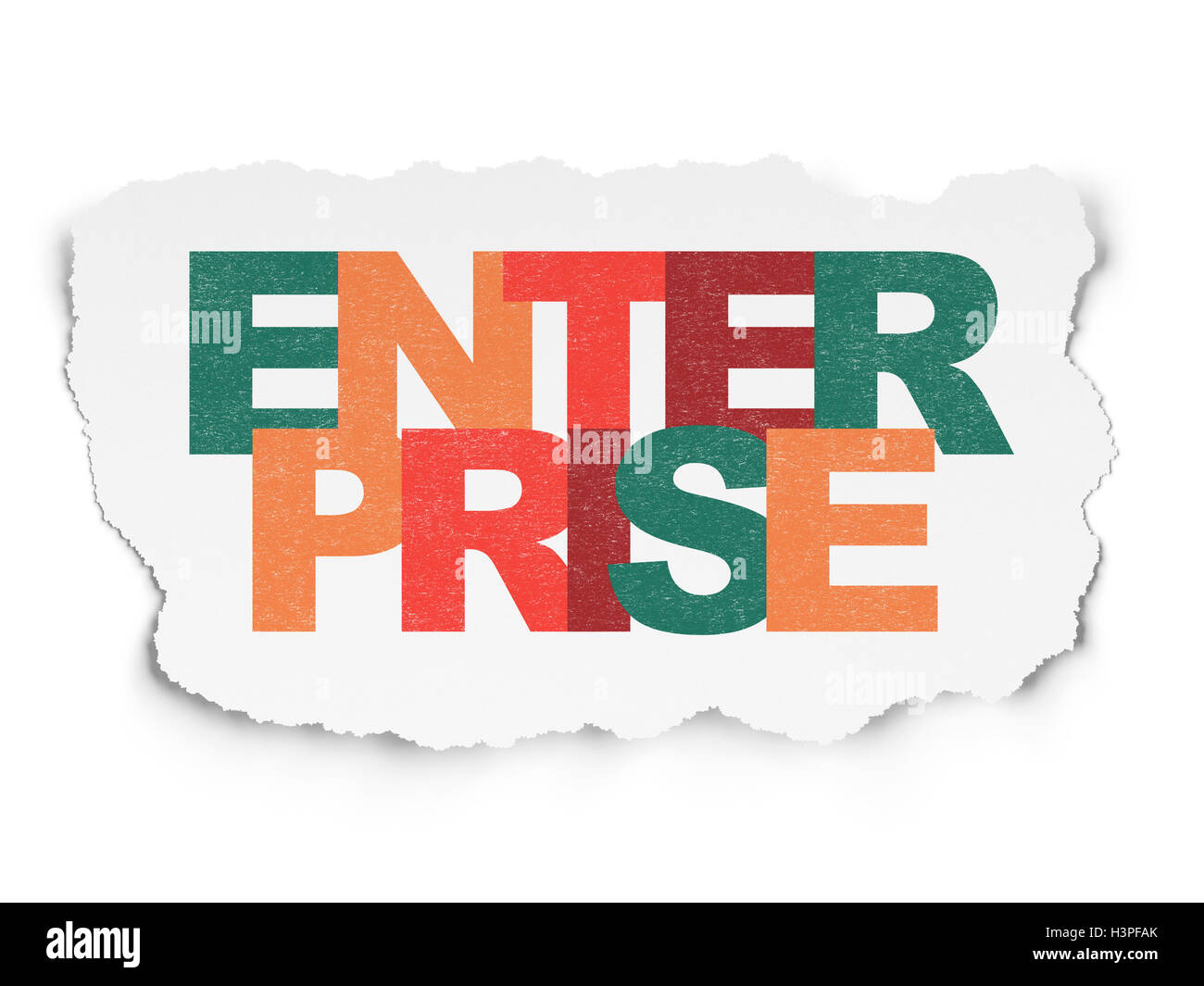 Business concept: Enterprise on Torn Paper background Stock Photo - Alamy