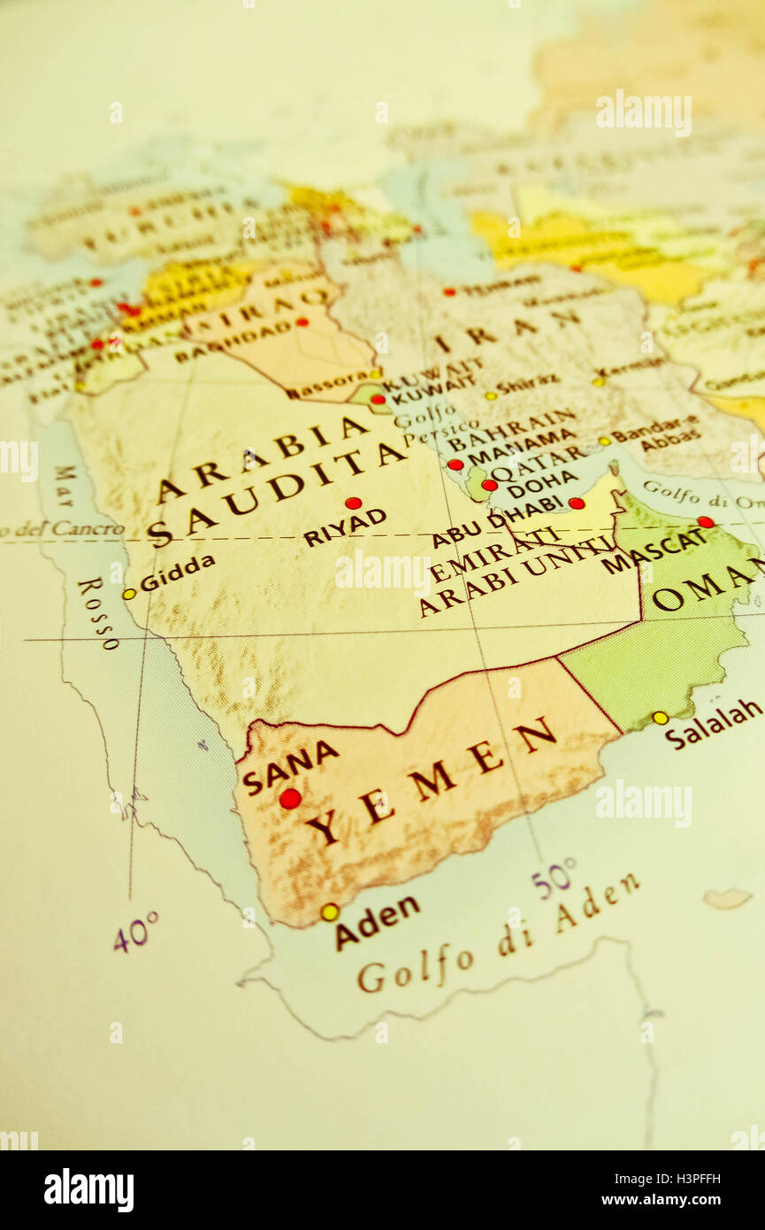 Middle East geographical view Stock Photo - Alamy
