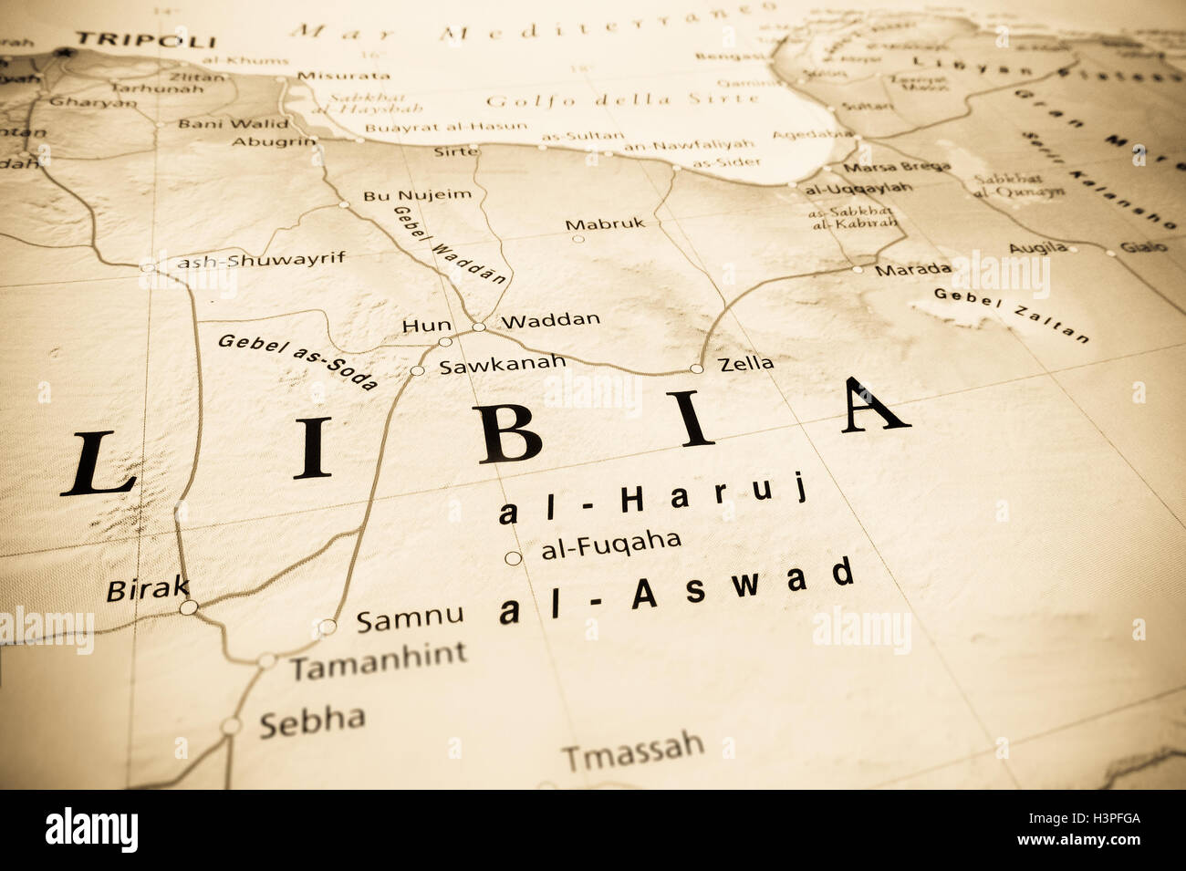 aerial view of Libya Stock Photo - Alamy