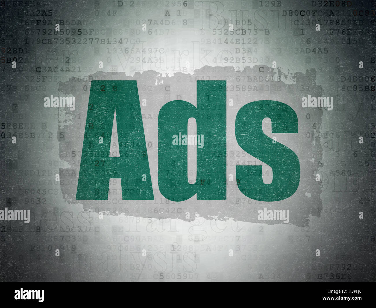 Advertising concept: Ads on Digital Data Paper background Stock Photo ...