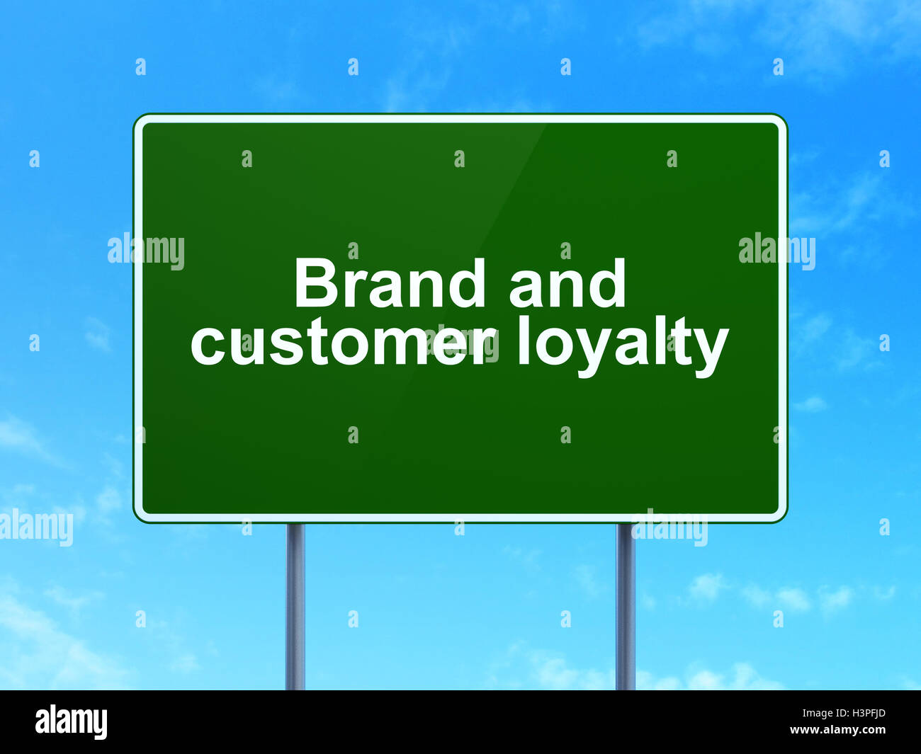 Marketing concept: Brand and Customer loyalty on road sign background ...