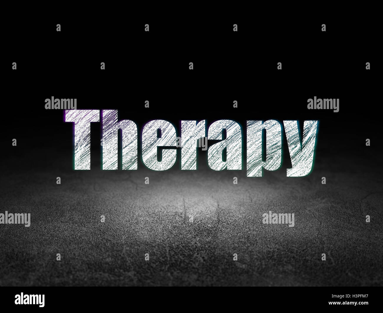 Healthcare concept: Therapy in grunge dark room Stock Photo - Alamy