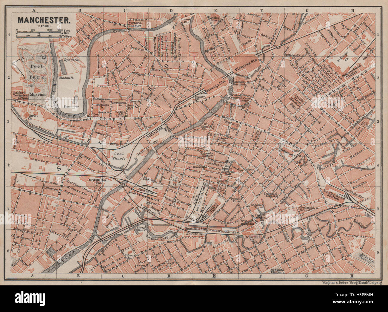 Manchester city map hi-res stock photography and images - Alamy