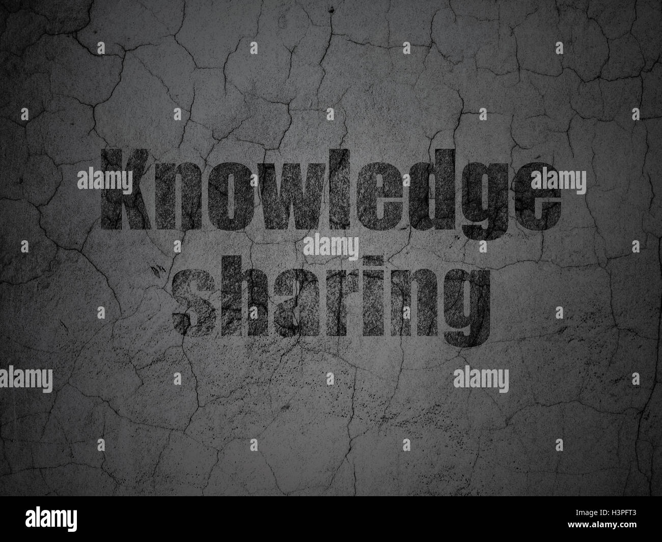 Learning concept: Knowledge Sharing on grunge wall background Stock ...