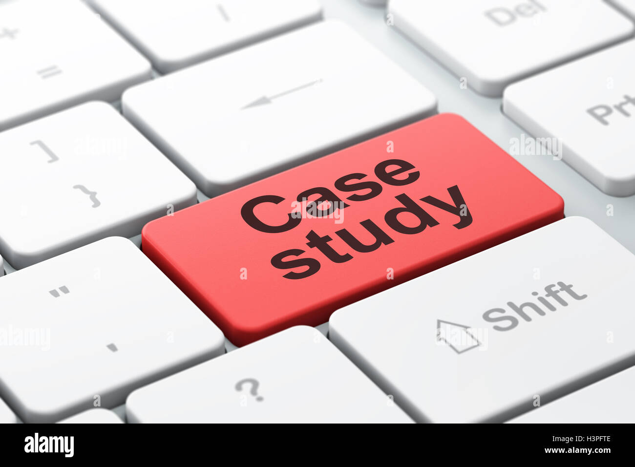 Studying concept: Case Study on computer keyboard background Stock ...