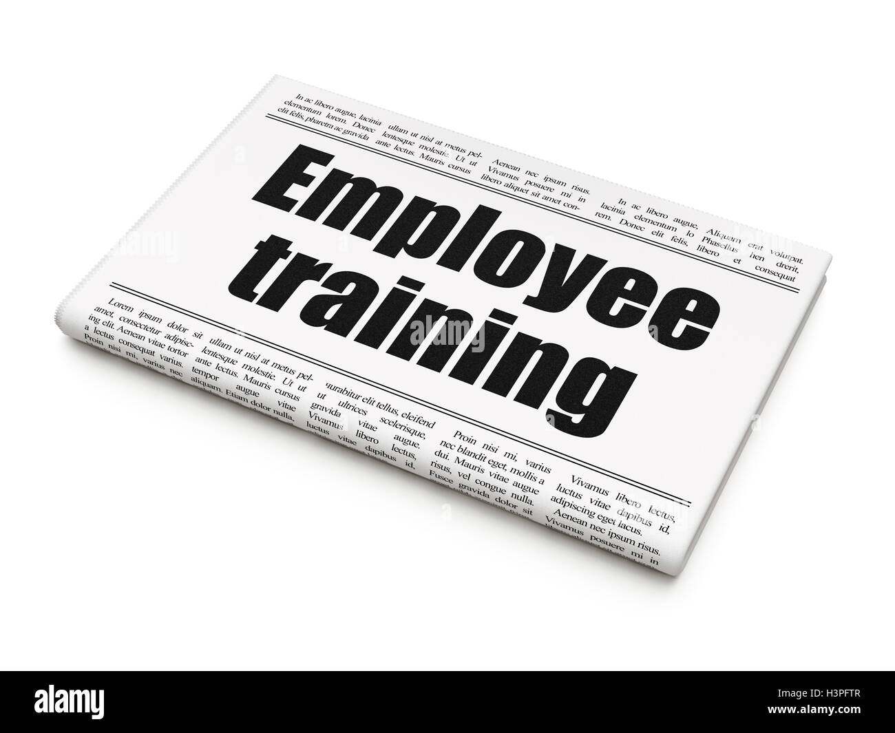 Education concept: newspaper headline Employee Training Stock Photo - Alamy