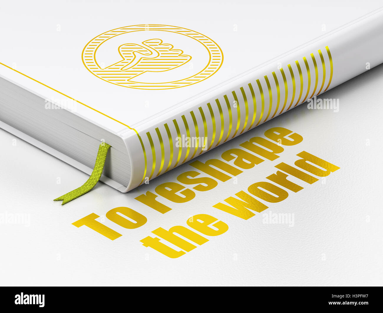 Politics concept: book Uprising, To reshape The world on white ...