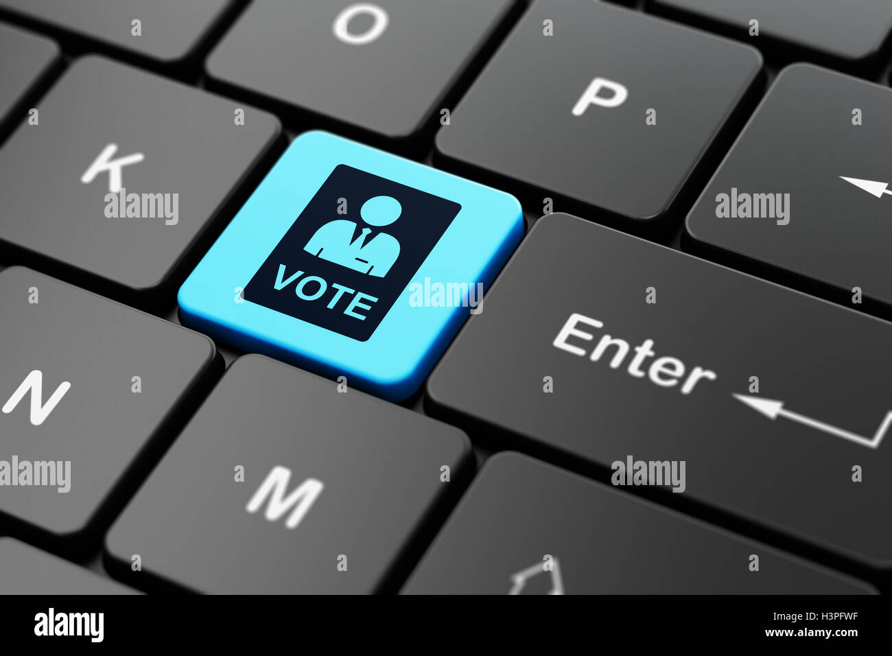 Politics concept: Ballot on computer keyboard background Stock Photo ...