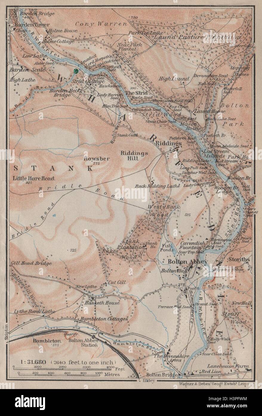 Map of the yorkshire dales hi-res stock photography and images - Alamy