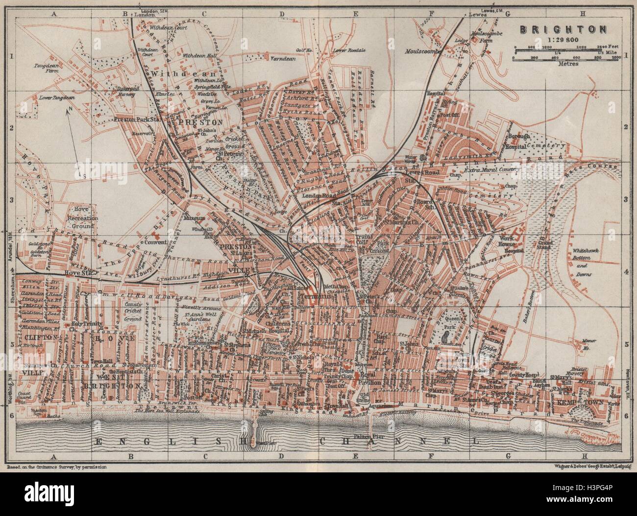 Brighton antique town city plan hi-res stock photography and images - Alamy