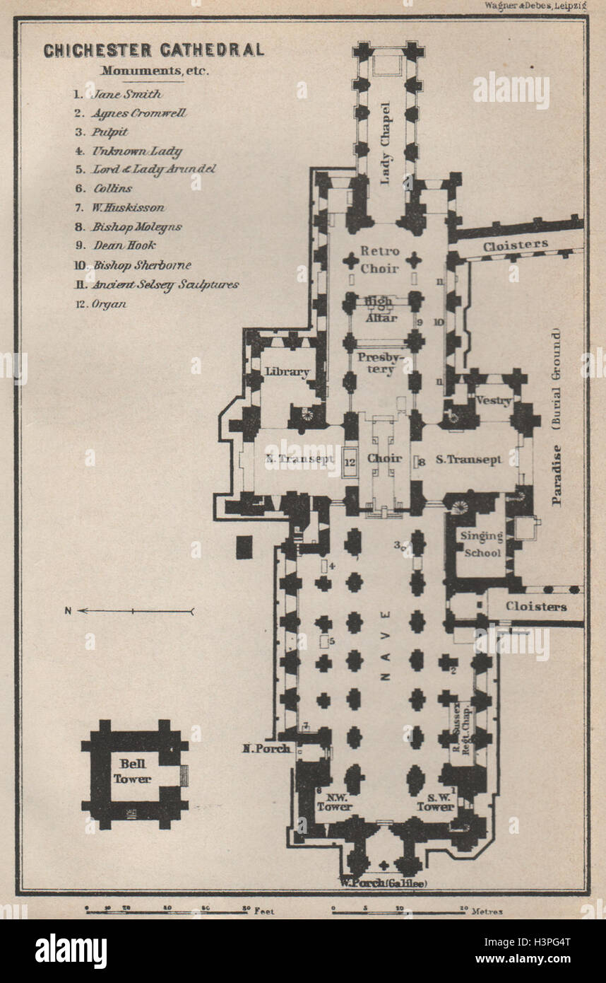 Chichester cathedral plan hi-res stock photography and images - Alamy