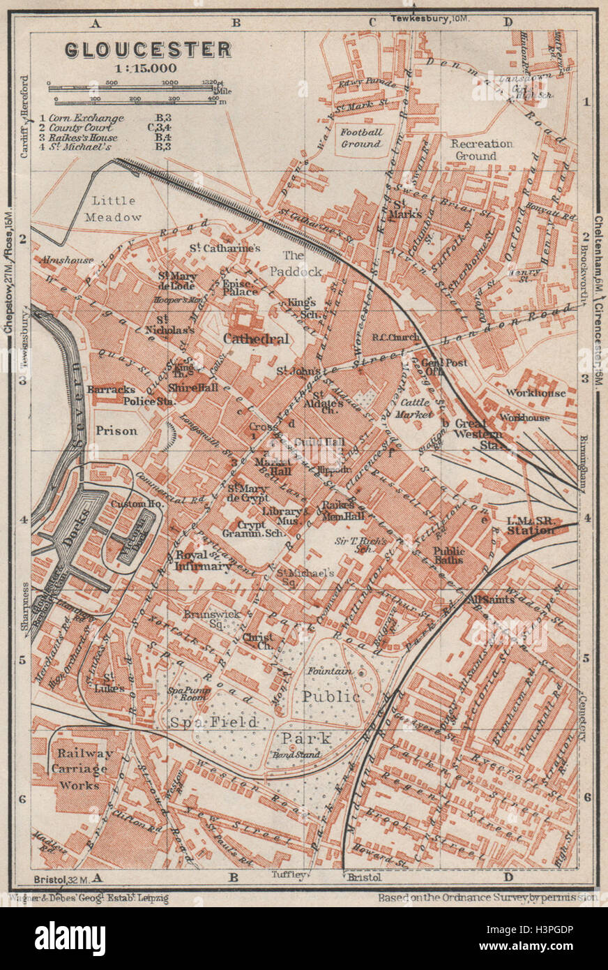 Antique Map Of Gloucester High Resolution Stock Photography and Images ...
