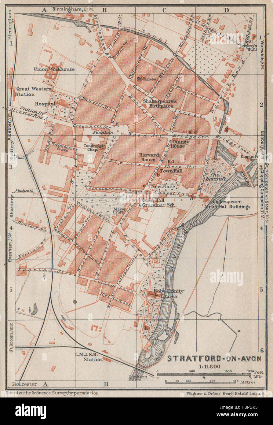 Stratford upon avon map hi-res stock photography and images - Alamy