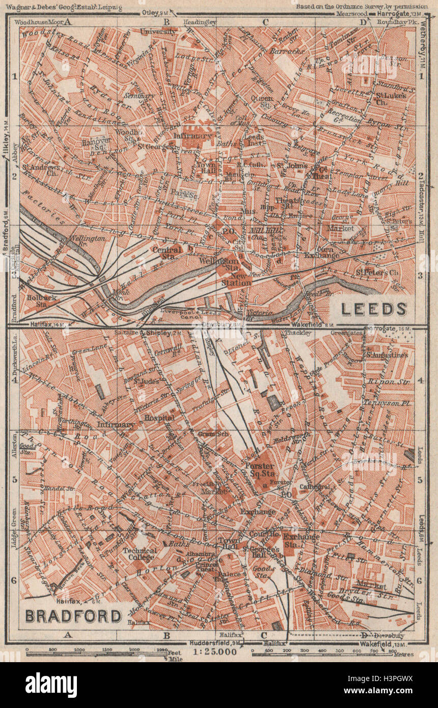 Bradford Yorkshire Map High Resolution Stock Photography and Images - Alamy
