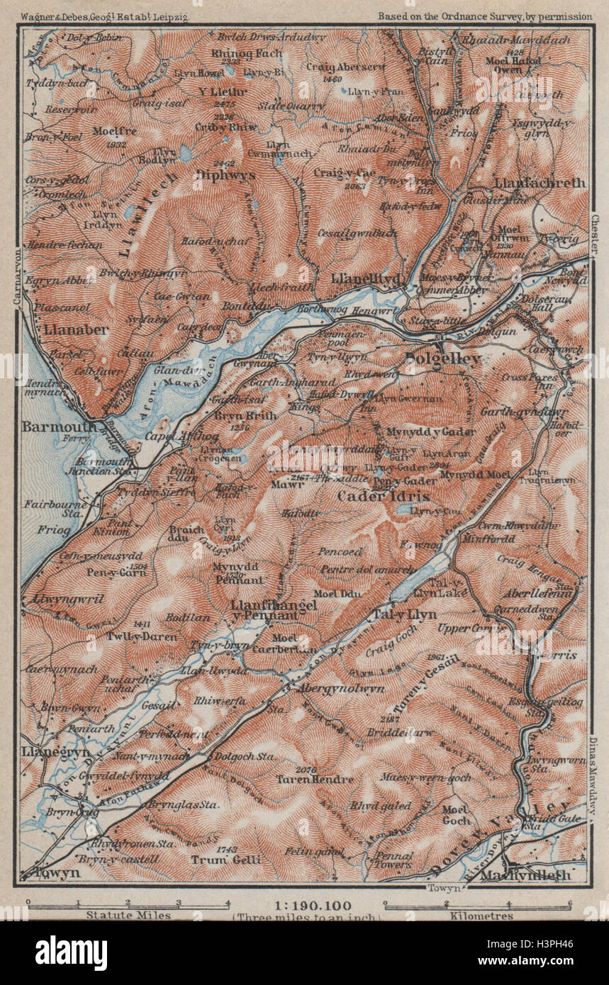 Map of dolgellau hi-res stock photography and images - Alamy
